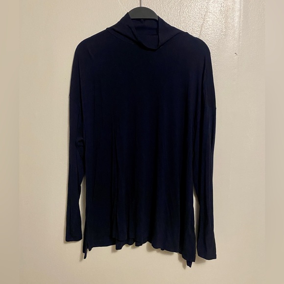 J. Jill | Tops | Jjill Navy Blue Turtle Neck Long Sleeve Top | Poshmark